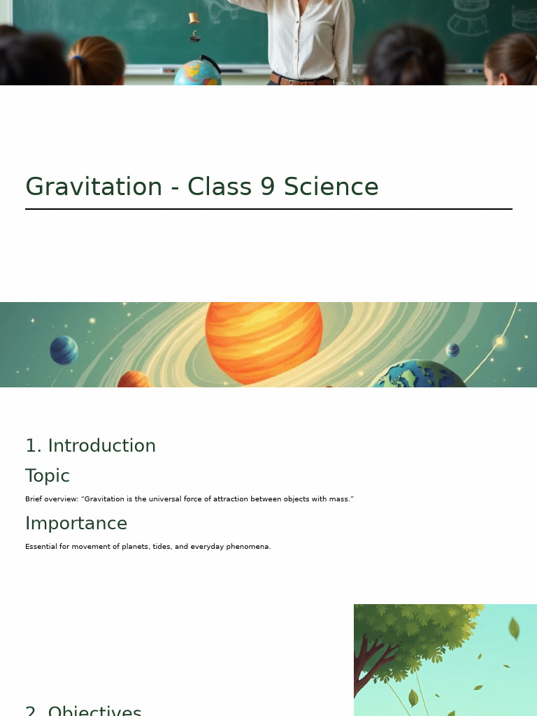 Understanding Gravitation for Class 9 | PDF | Weight | Gravity