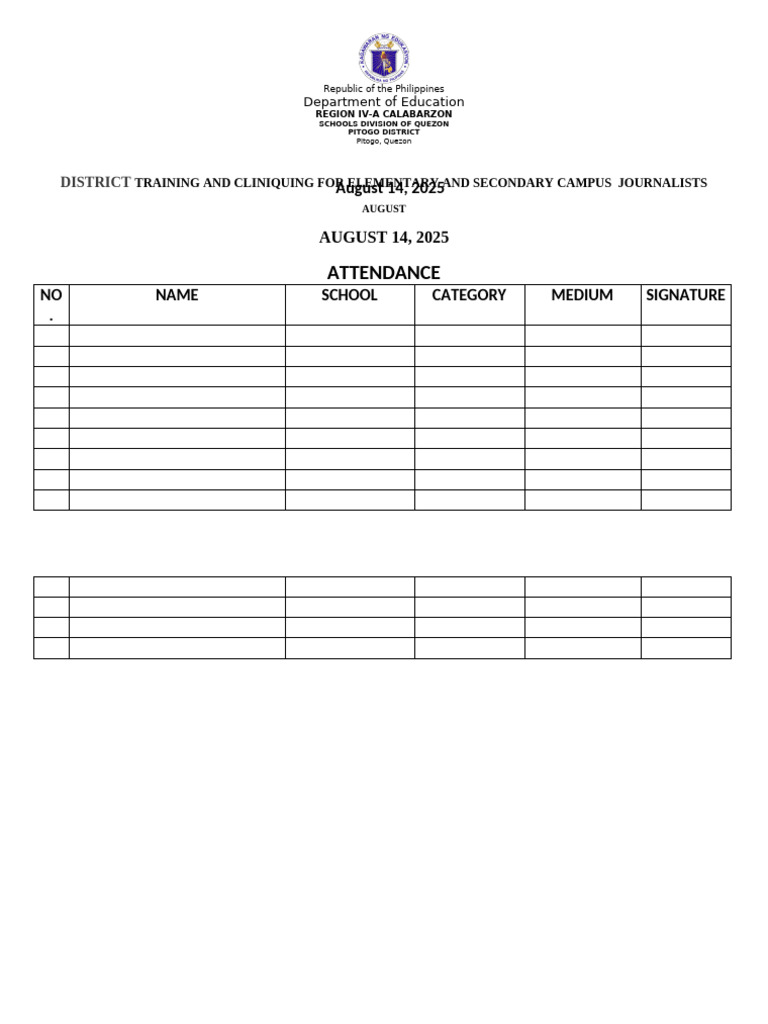 Attendance | PDF