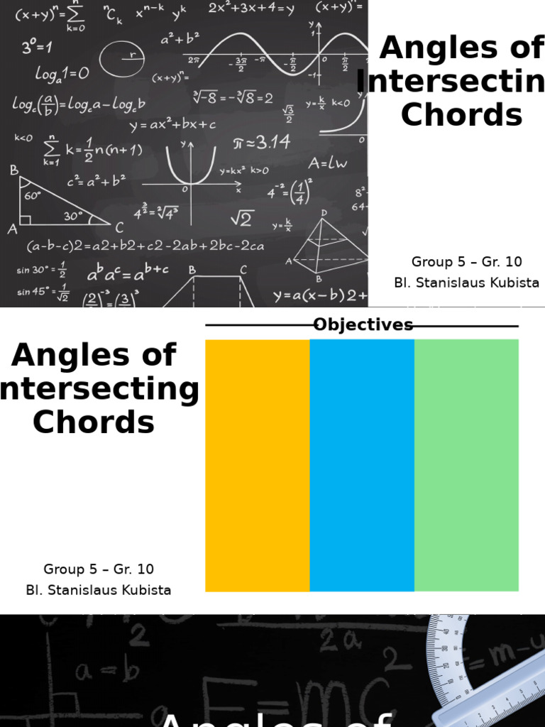 Angles of Intersecting Chords Theorem | PDF | Angle | Circle