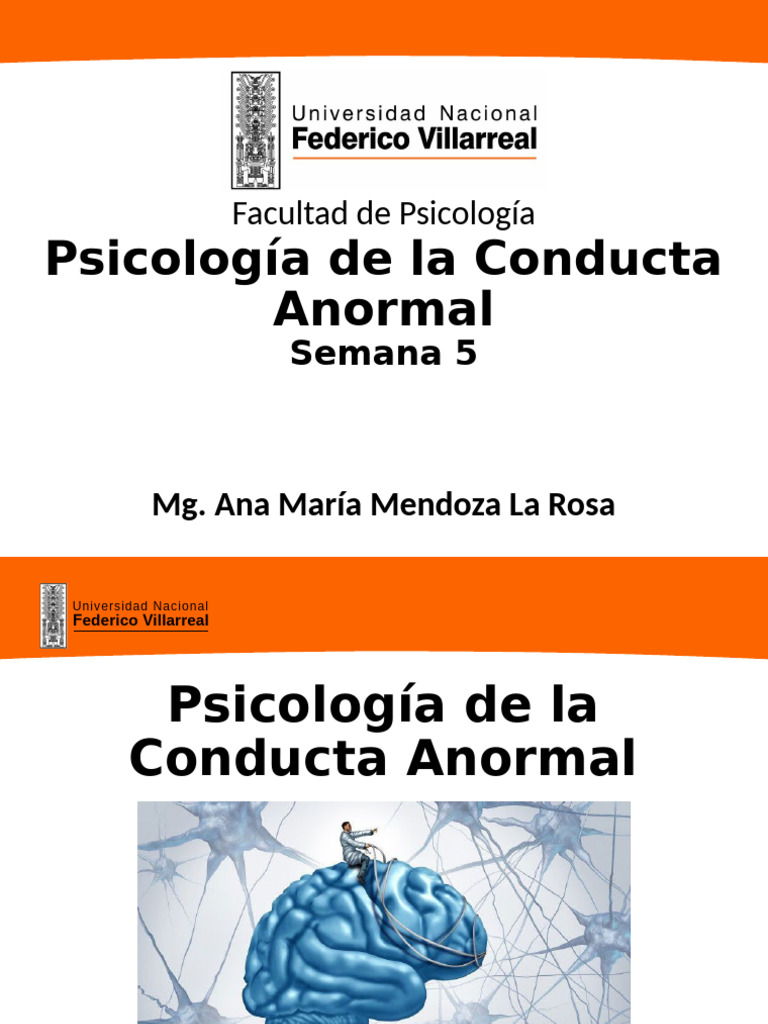 Psicologia de La Conducta Anormal Semana 5 | PDF | Atención | Psicosis