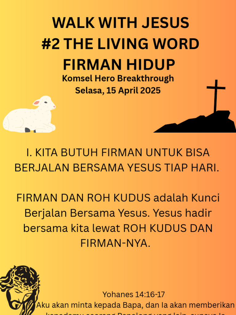 Living Word-Komsel HBT 15 April 2025 | PDF