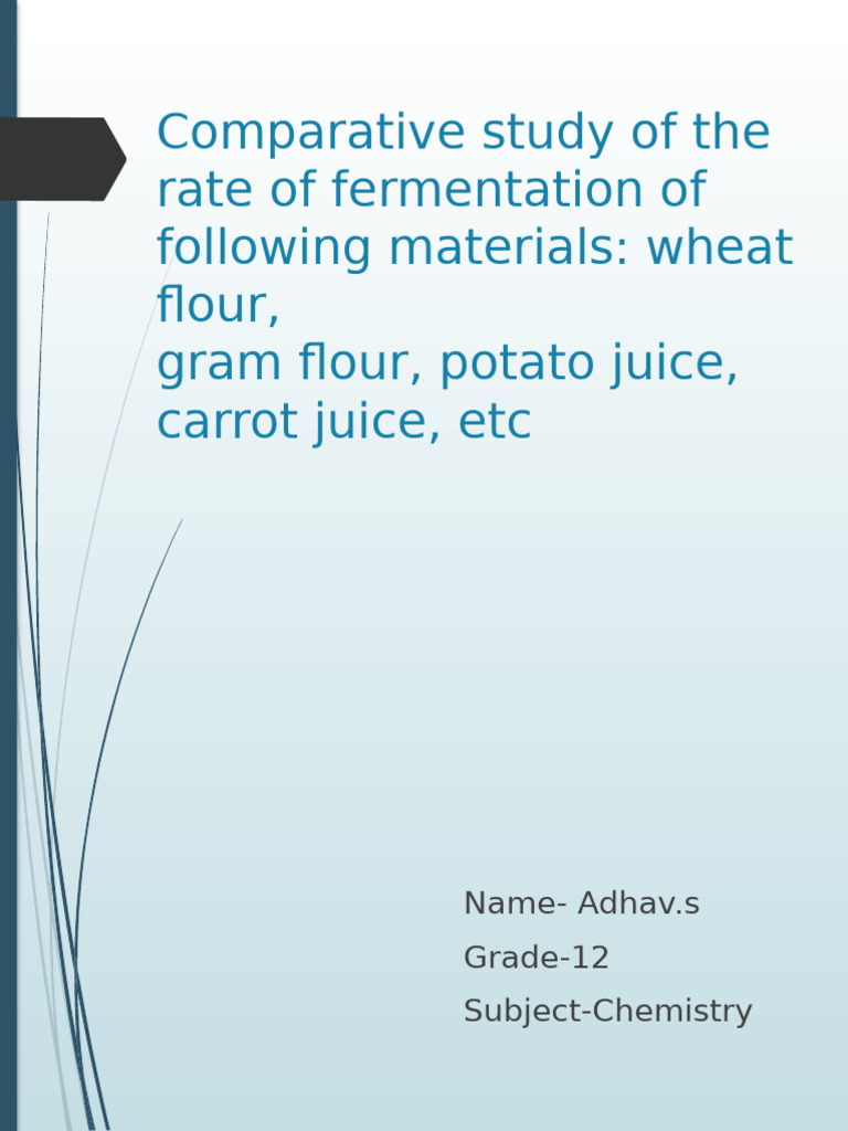 Fermentation Rates of Various Materials | PDF | Fermentation | Yeast