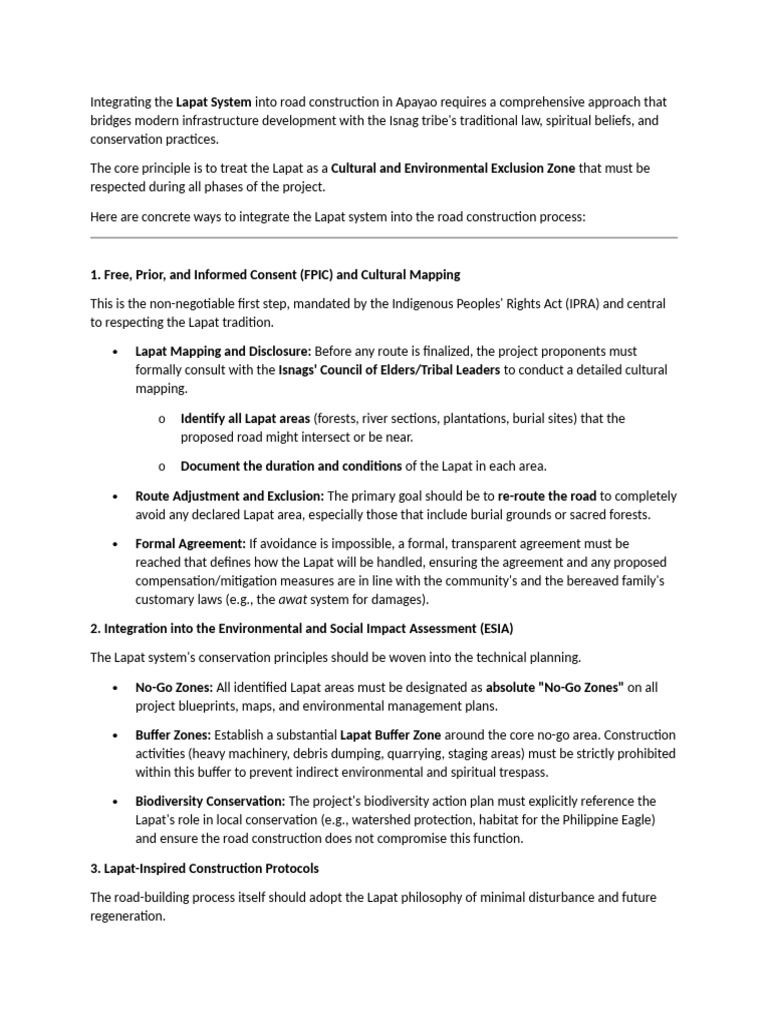 Integrating Lapat System in Road Projects | PDF | Road | Natural ...