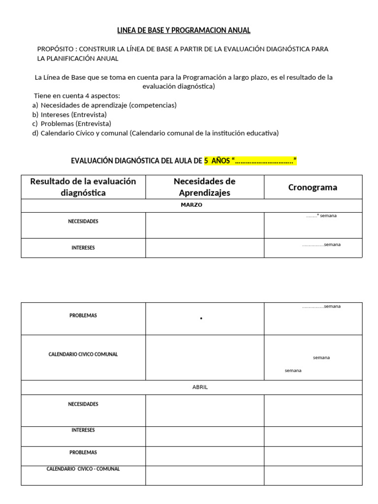 Linea de Base Tarea | PDF