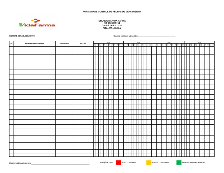 Formato Fechas de Vencimiento | PDF