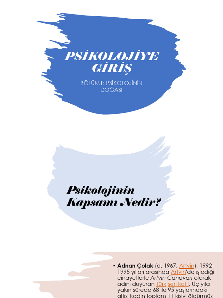 Psikolojiye Giris 1 2 | PDF
