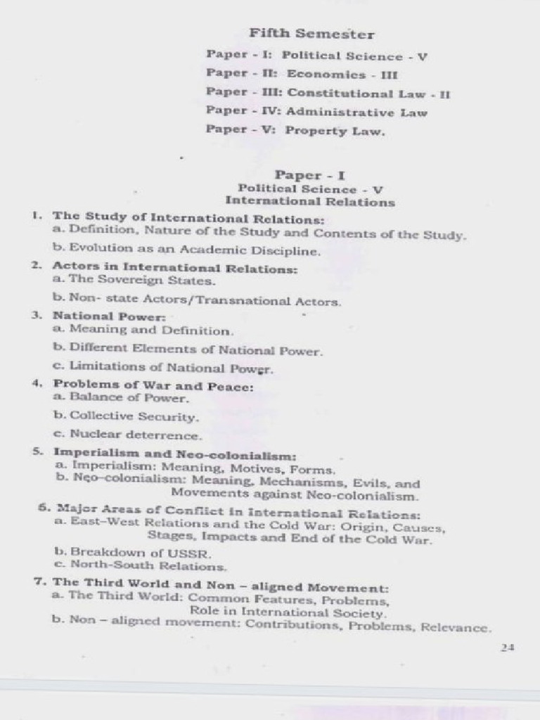 Semester 5 Syllabus | PDF