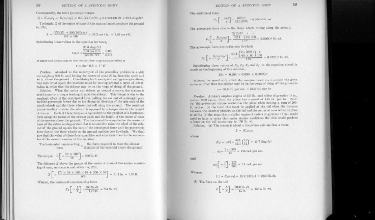 Gyroscopic Effects on Motorcycle Dynamics | PDF | Force | Gyroscope