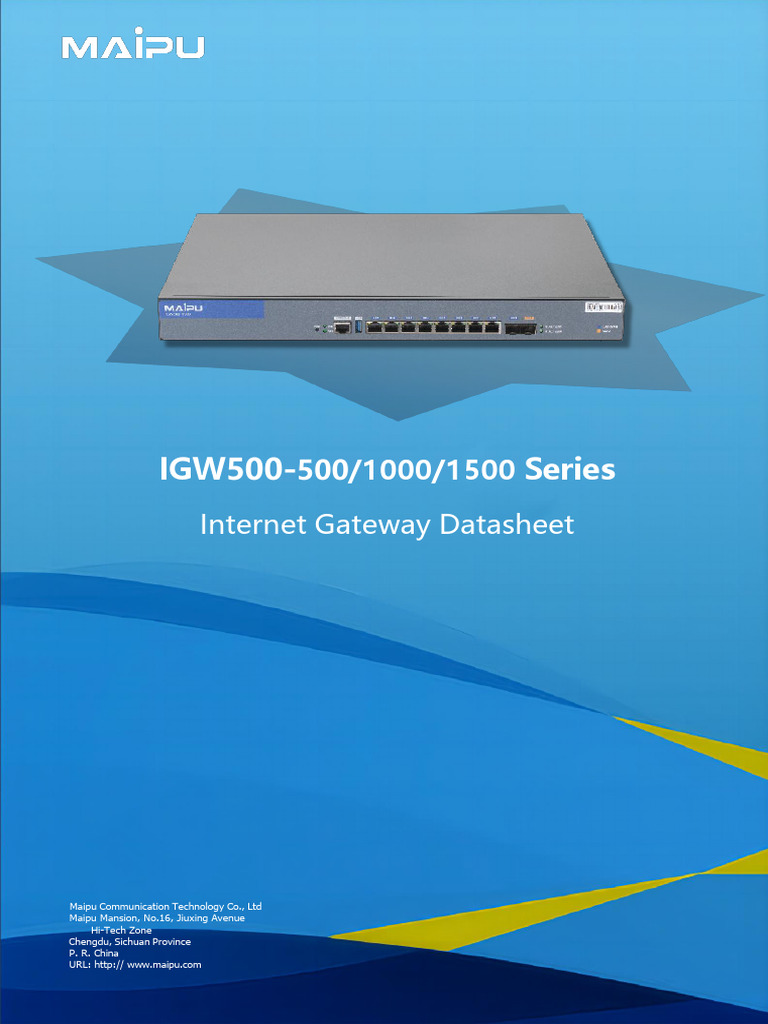 IGW500 500 1000 1500 Series Internet Gateway Datasheet | PDF | Computer ...