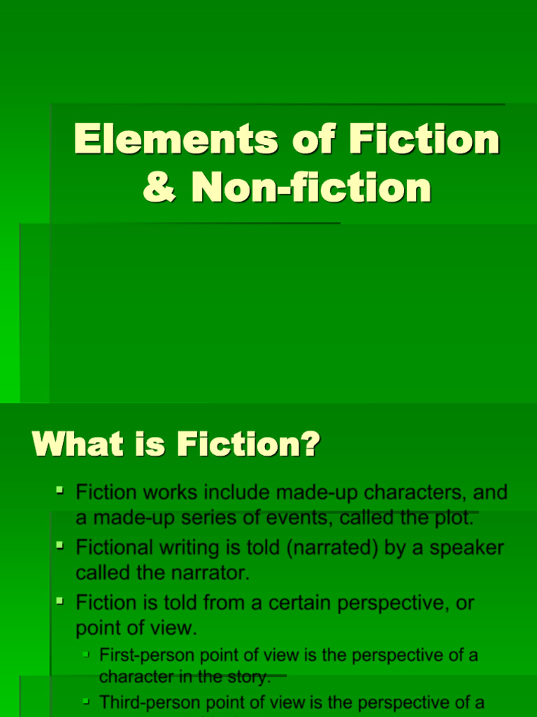 Elements of Fiction and Nonfiction | PDF