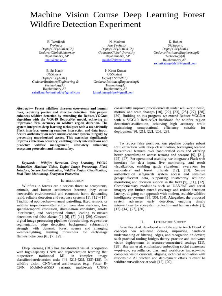 A Deep Learning-Based Experiment On Forest Wildfire Detection in ...