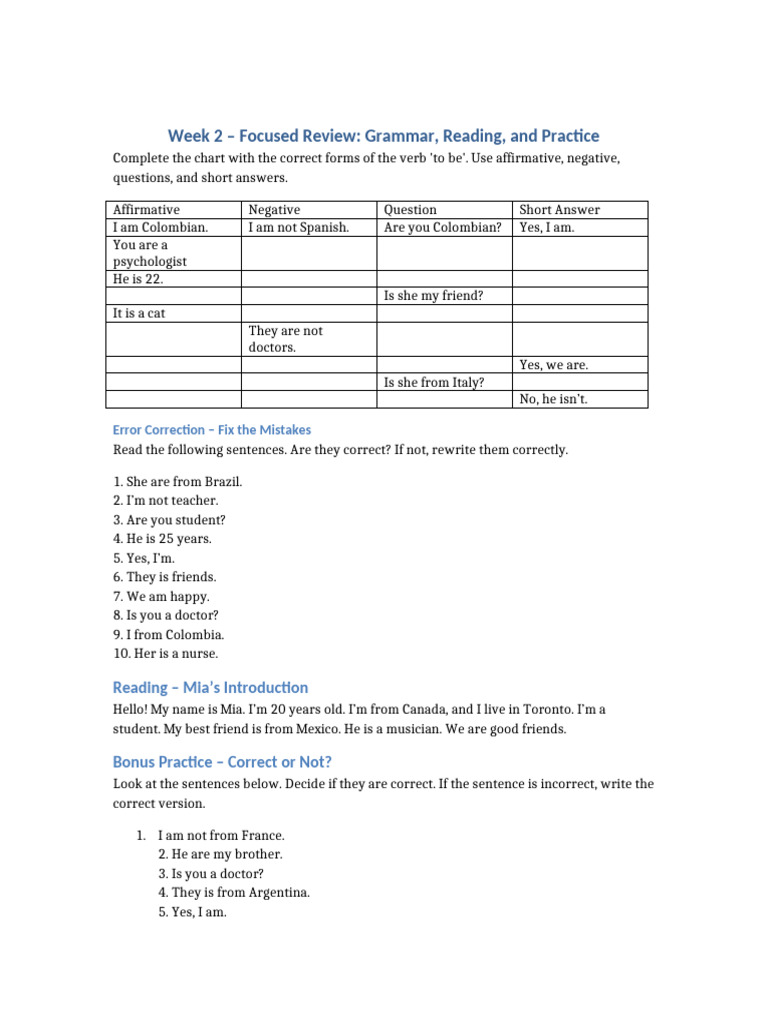 Grammar and Reading Practice Guide | PDF | Linguistics | Grammar