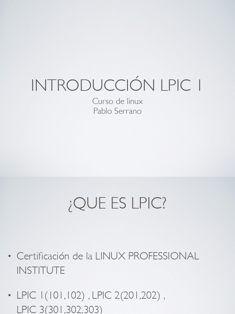 Curso LPIC 1: Certificación Linux | PDF | Ñu | Unix