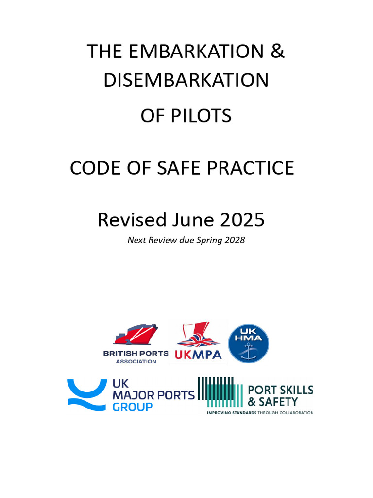 Pilot Embarkation & Disembarkation Safety Guide | PDF | Maritime Pilot ...