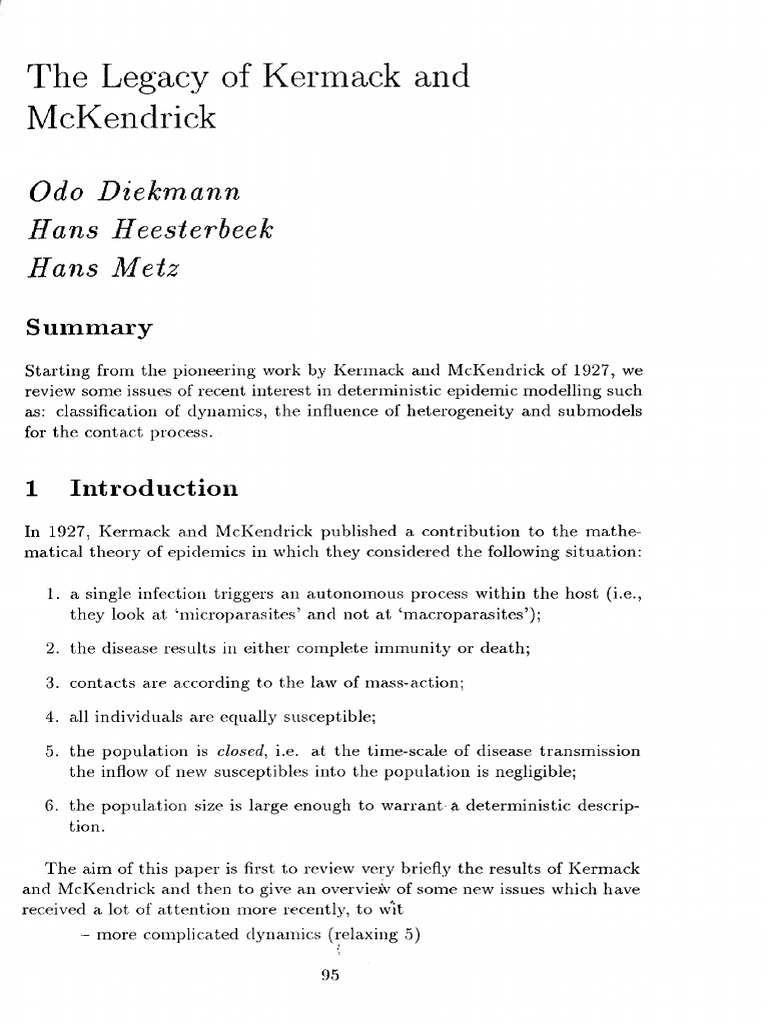 Heesterbeek 95 Legacy Kermack | PDF