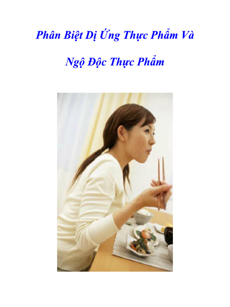 Phan Biet Di Ung Thuc Pham Va Ngo Doc Thuc Pham | PDF