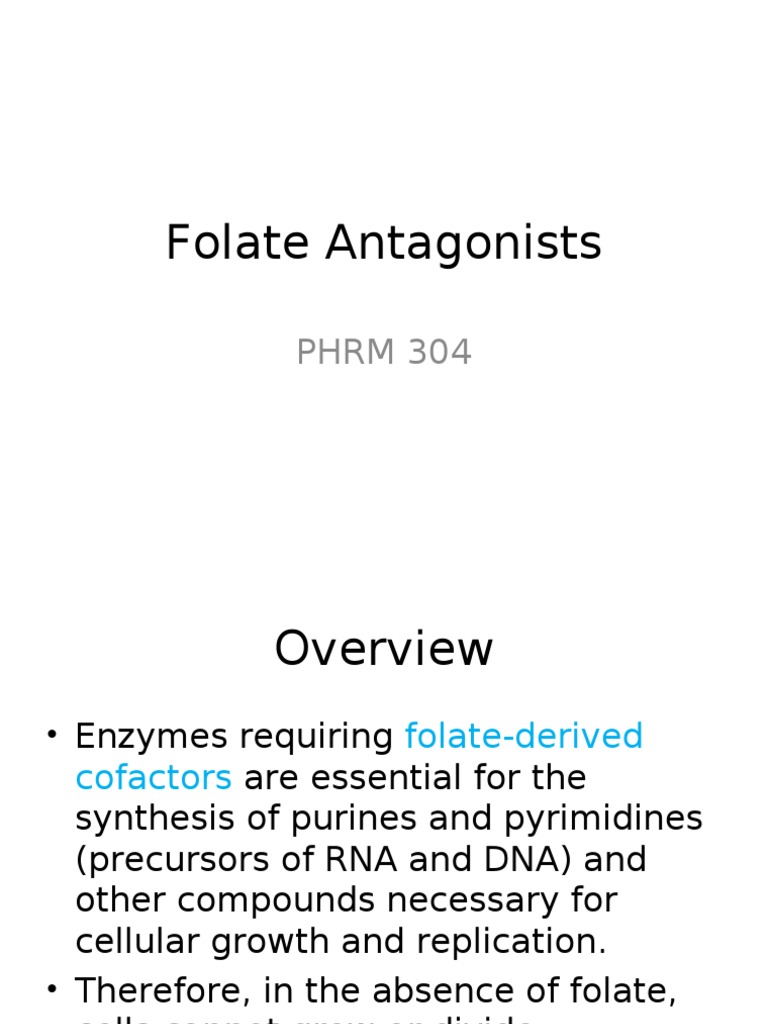 Folate Antagonists | Folic Acid | Enzyme Inhibitor