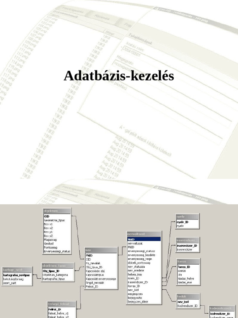 Adatbaziskezeles | PDF
