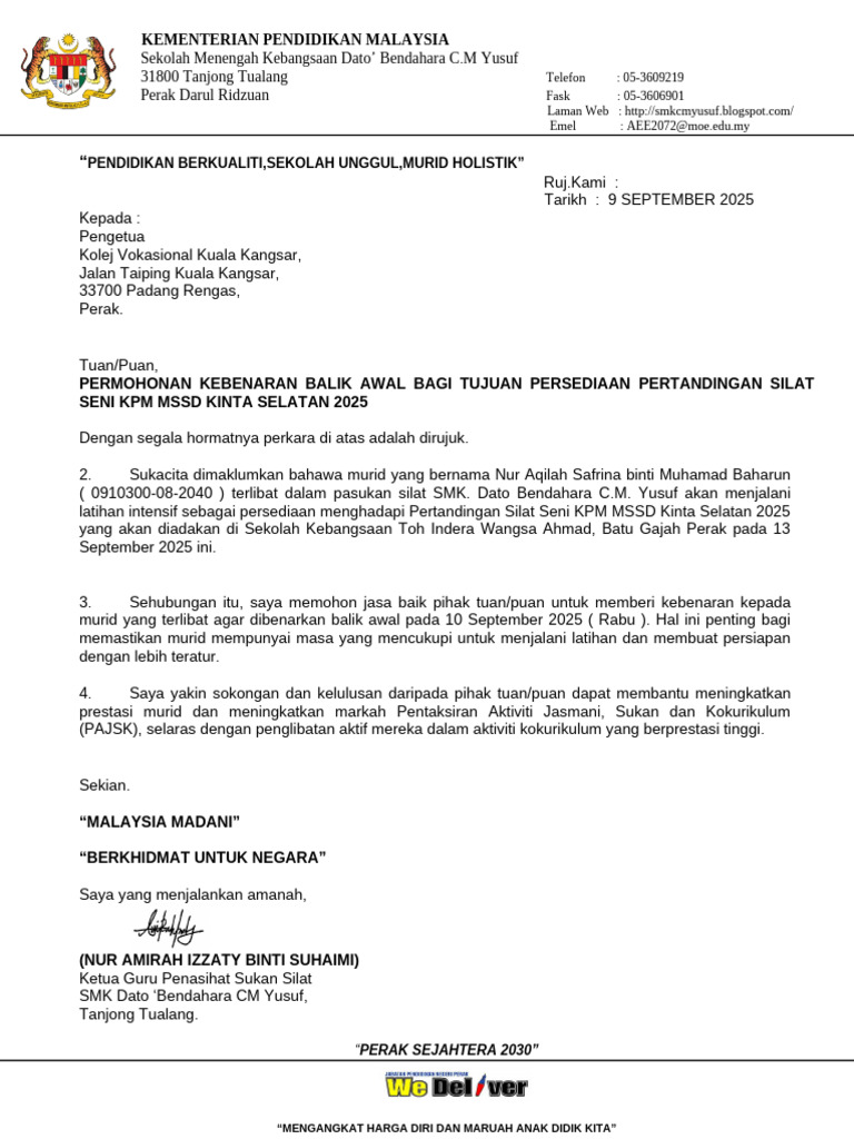 Surat Jemputan Menghadiri Taklimat CMY Hub Digital | PDF