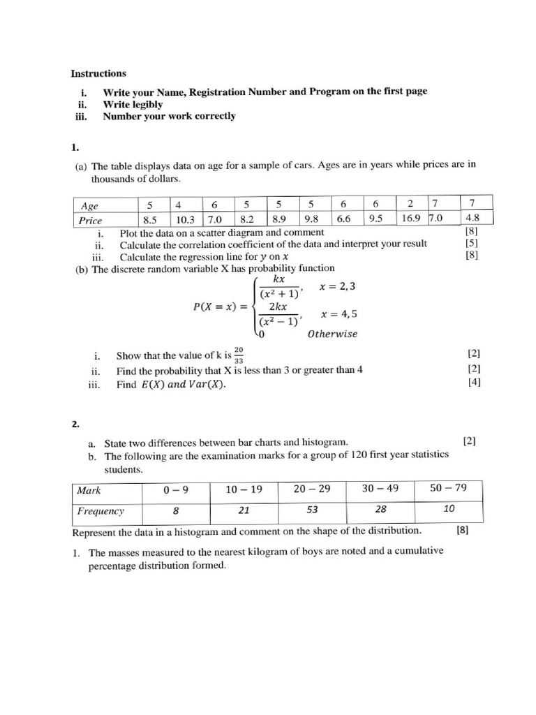 Applied Statistics Assignment 1 | PDF