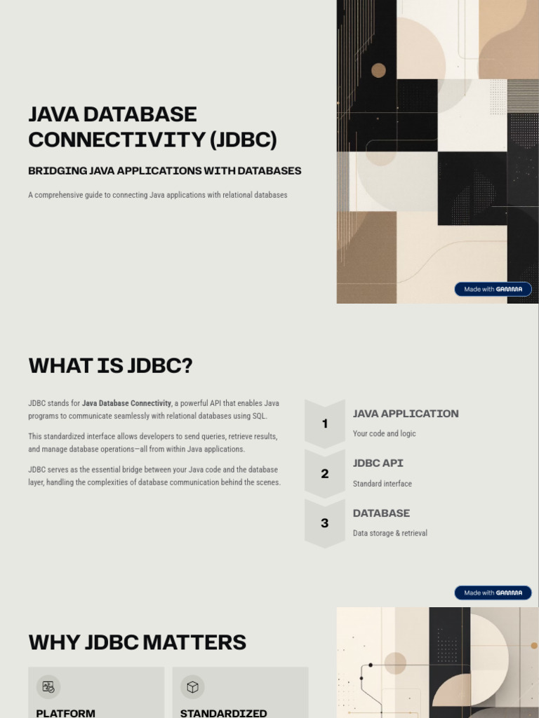 Java Database Connectivity JDBC | PDF | Databases | Information Technology Management