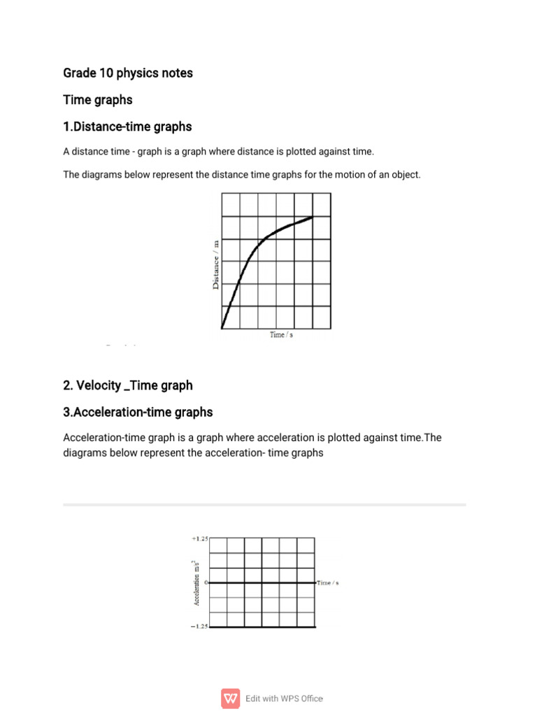 Grade 10 Physics: Motion and Forces Notes | PDF | Force | Inertia
