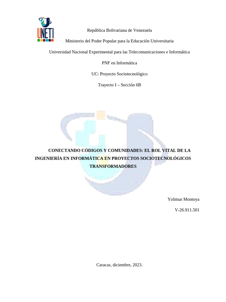 Ingeniería Informática y Proyectos Sociotecnológicos | PDF | Informática