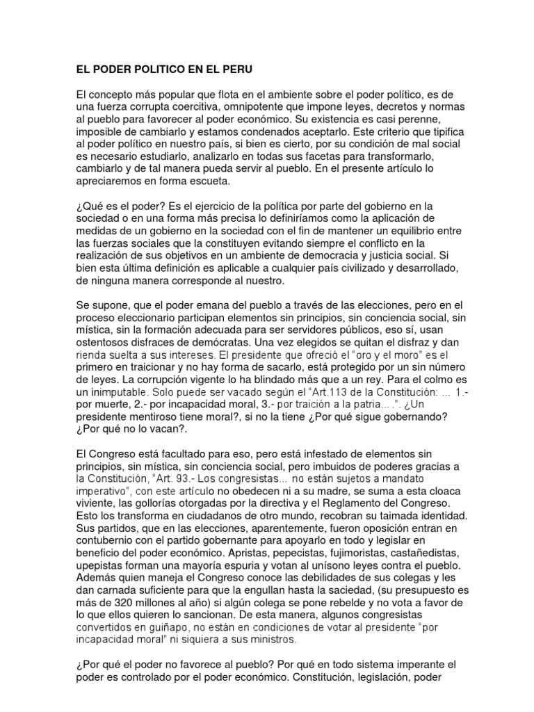 El Poder Politico | PDF | Derecho