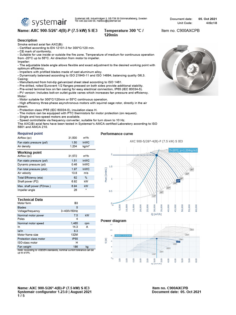Fans Selection | PDF | Screw | Turbine