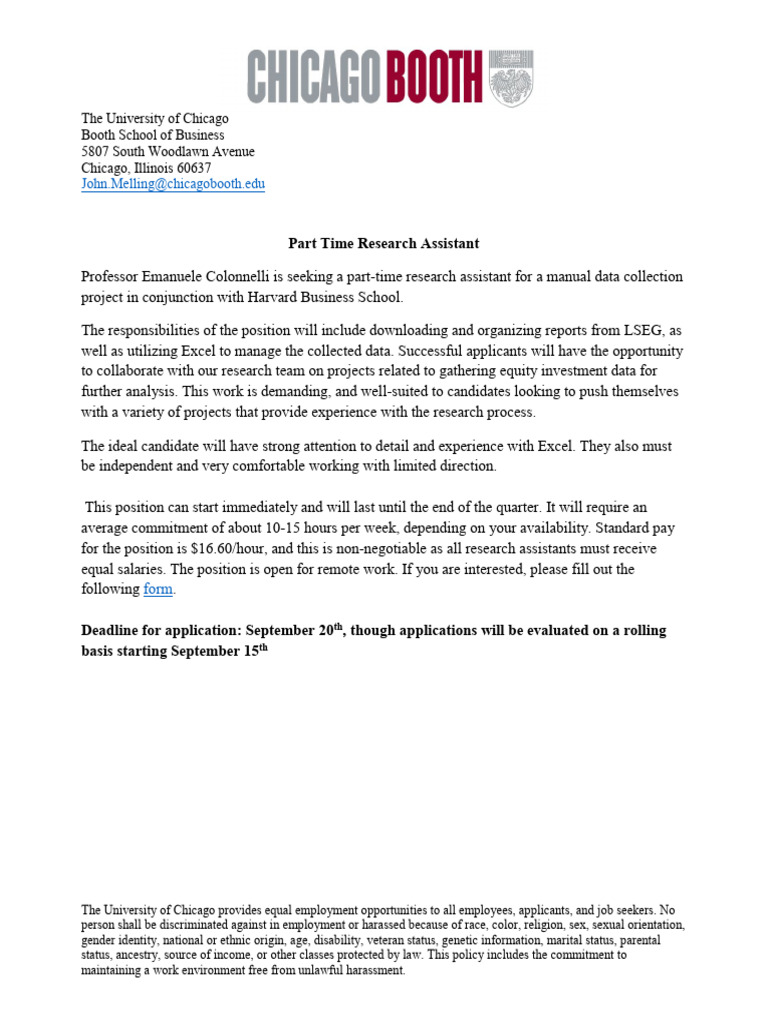 Colonnelli Job Ad | PDF