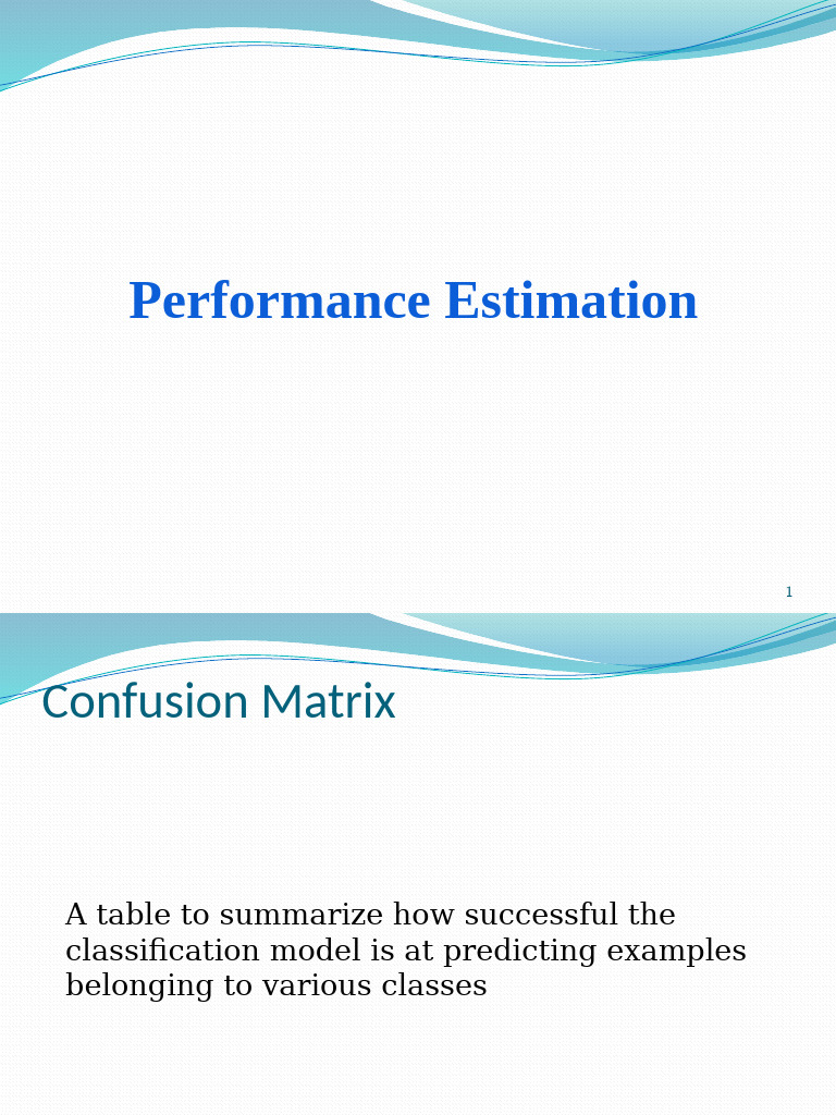 Performance Evaluation | PDF | Receiver Operating Characteristic | Sensitivity And Specificity