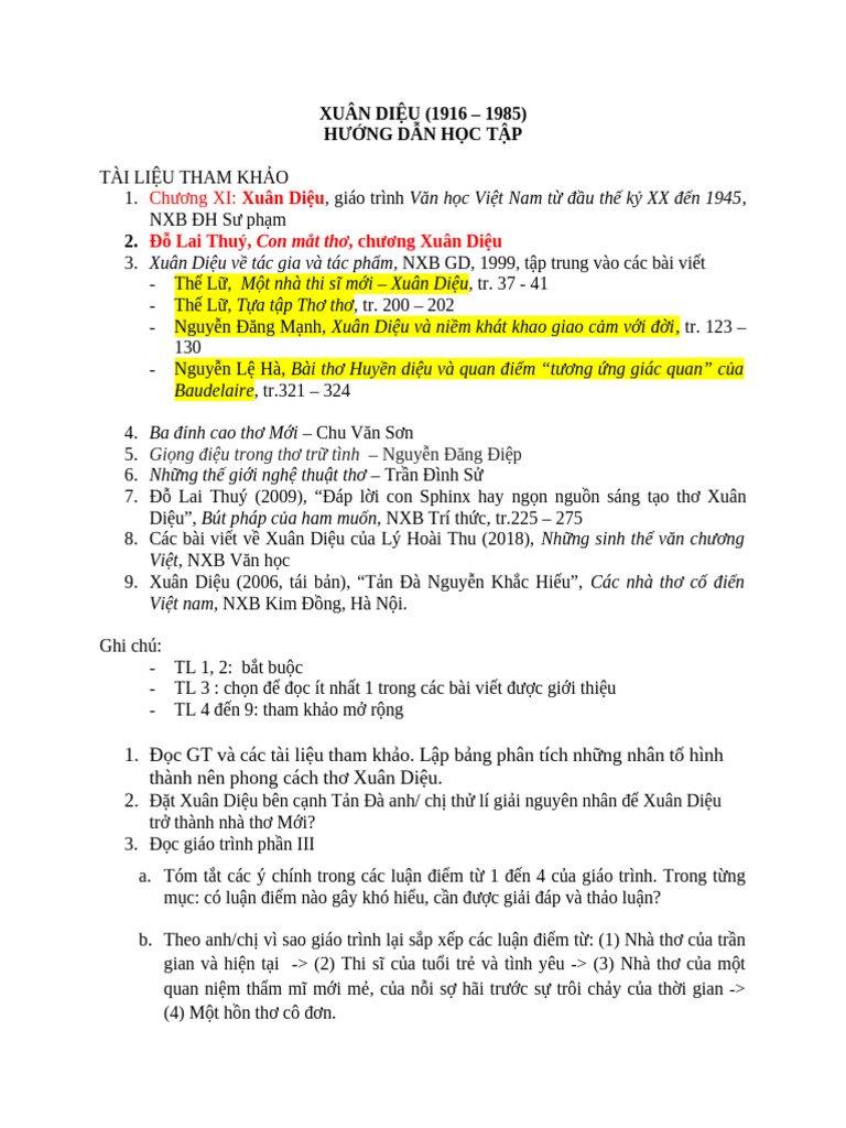 HDH - Xuan Dieu - 2025 | PDF