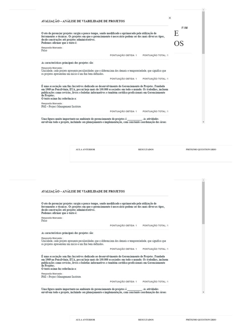 Análise de Viabilidade de Projetos | PDF
