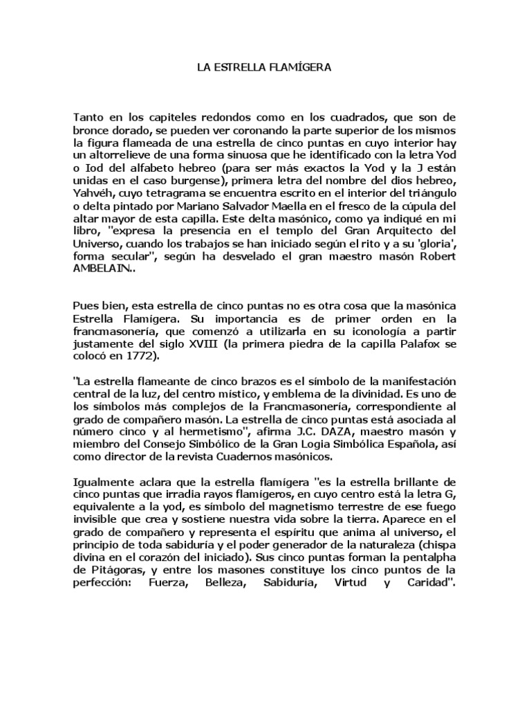 Estrella Flamigera | PDF | Masonería | Tetragrammaton