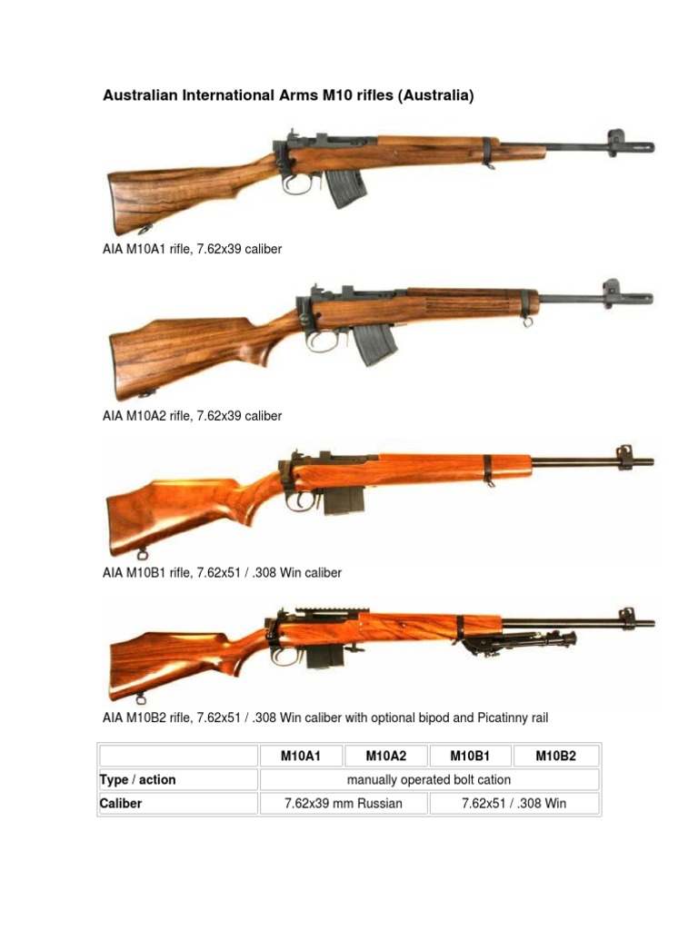 Australian International Arms M10 Rifles