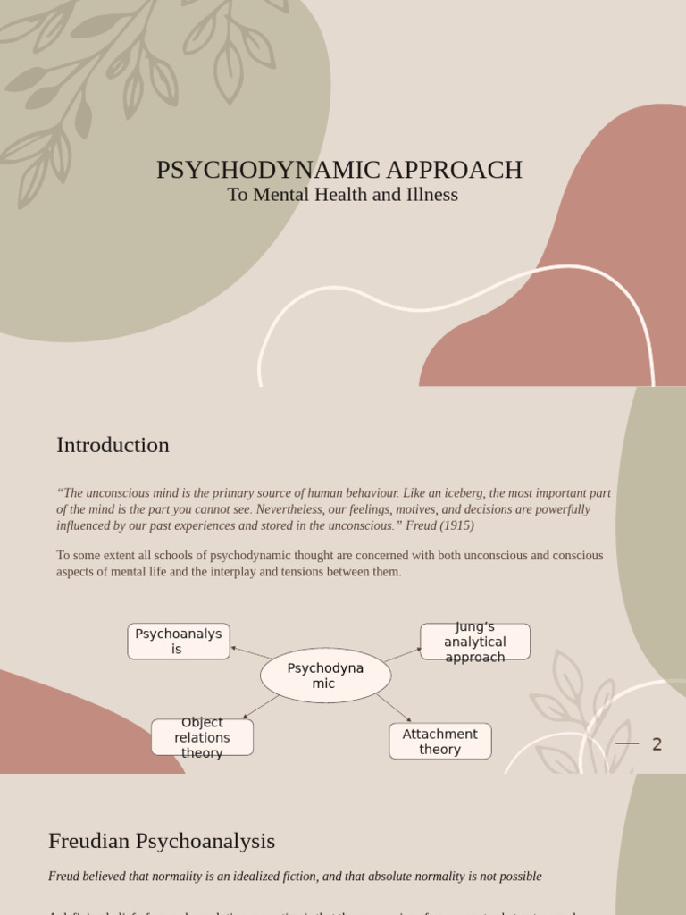Psychodynamic Approach | PDF | Psychoanalysis | Psychodynamics