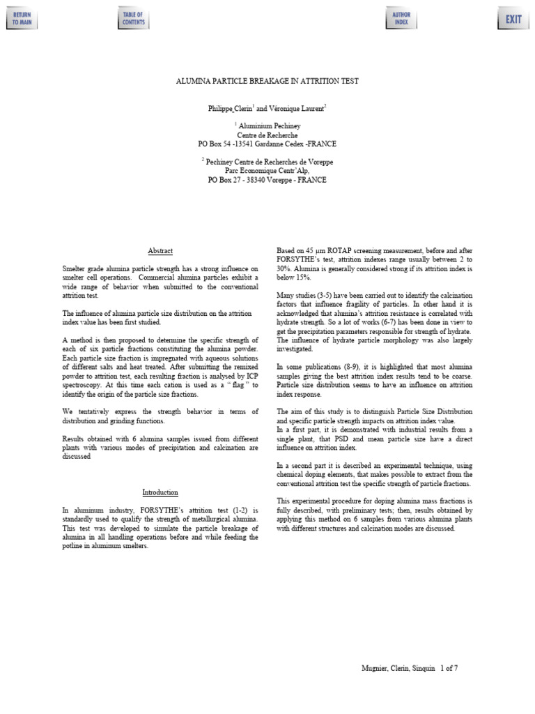 Alumina Particle Breakage in Attrition Test | PDF | Doping ...