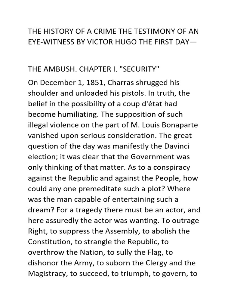 The History of a Crime the Testimony of an Eye | PDF | Adjutant | Napoleon