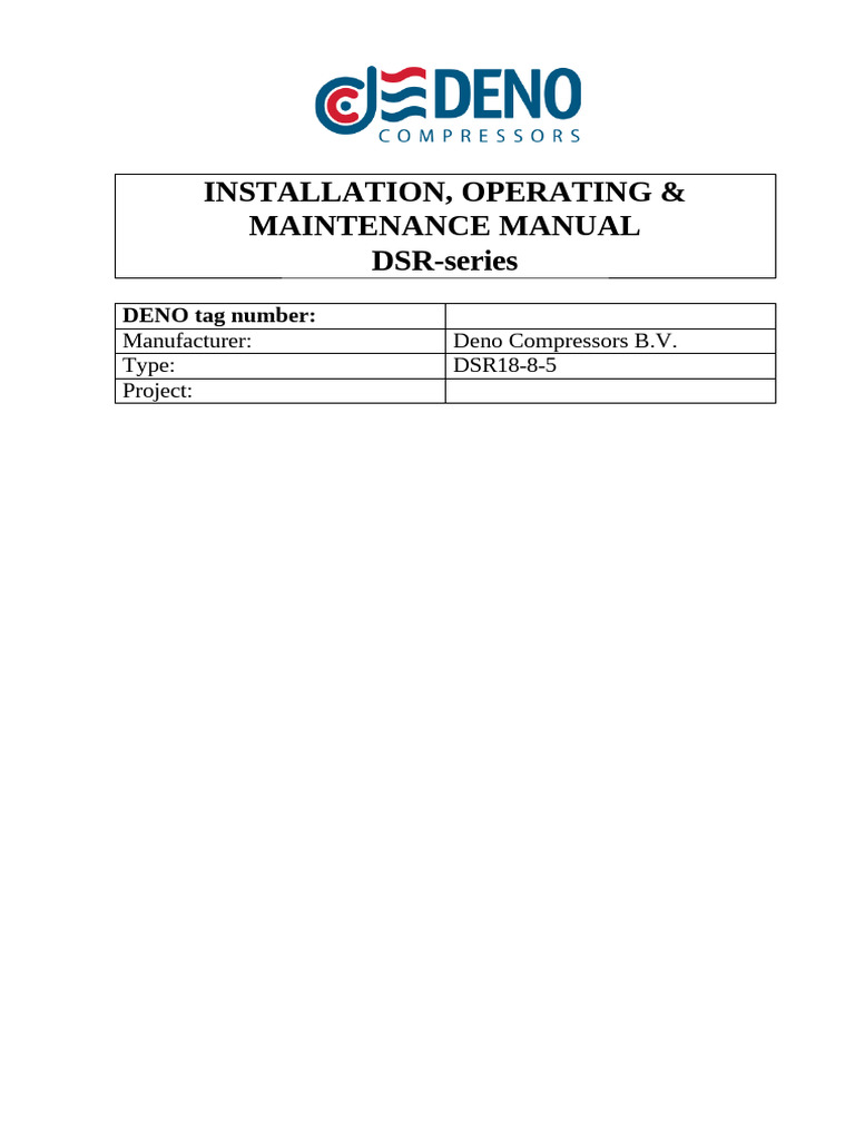 Deno-Compressor-Maintenance-Manu English Translated | PDF | Thermostat ...
