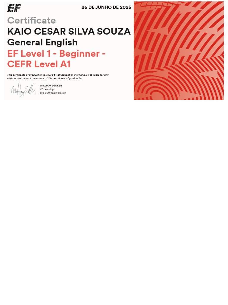 EF Level 1 - Beginner - CEFR Level A1 | PDF