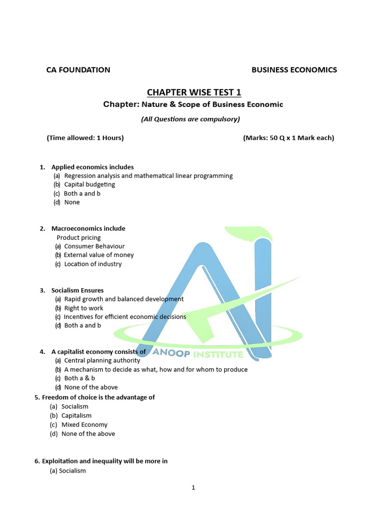 Eco ch1 | PDF | Economics | Capitalism