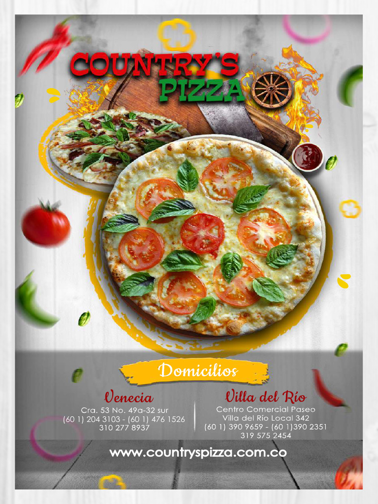 Menú de Country's Pizza | PDF | Pancho | Cerdo