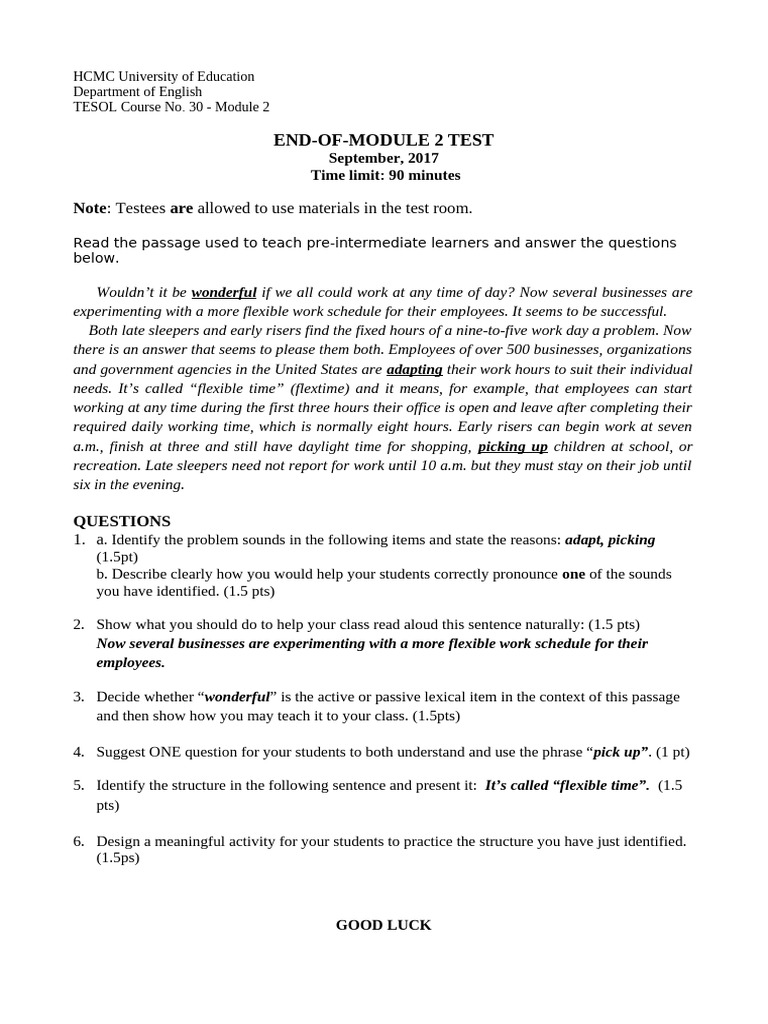 Midterm Test E2 Class1 | PDF