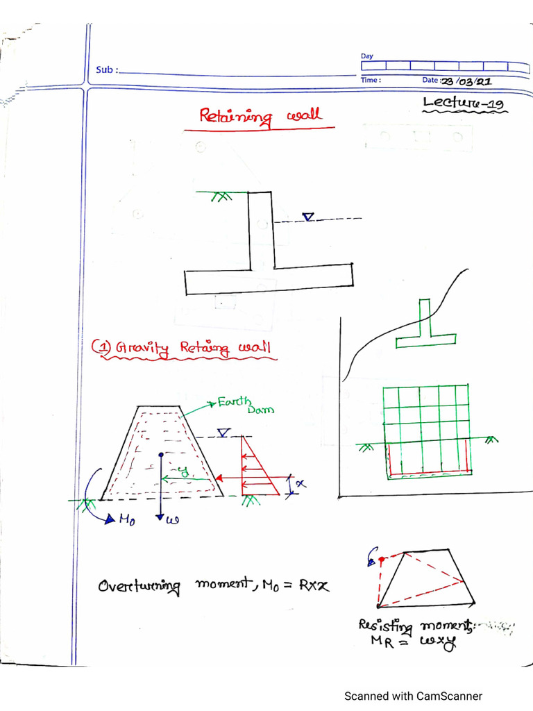 RCC 2 - Retaining Wall Note | PDF