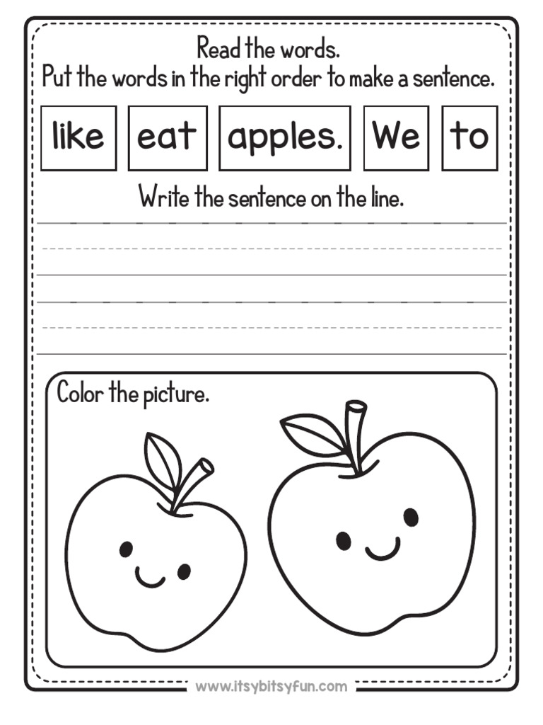 Thanksgiving Unscramble The Sentence Kindergarten Writing Worksheets ...