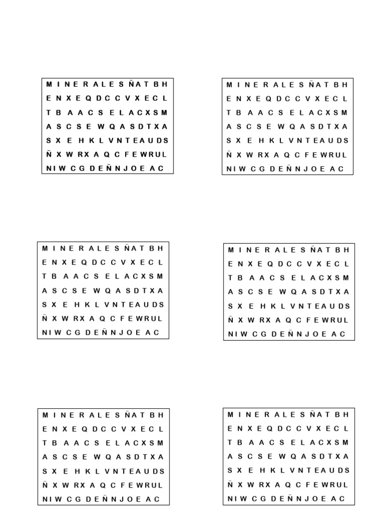 Sopa de Letras Cs de La Tierra | PDF | Roca (geología) | Estructura de ...