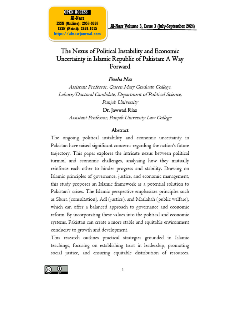 The Nexus of Political Instability and Economic Un | PDF | Pakistan ...