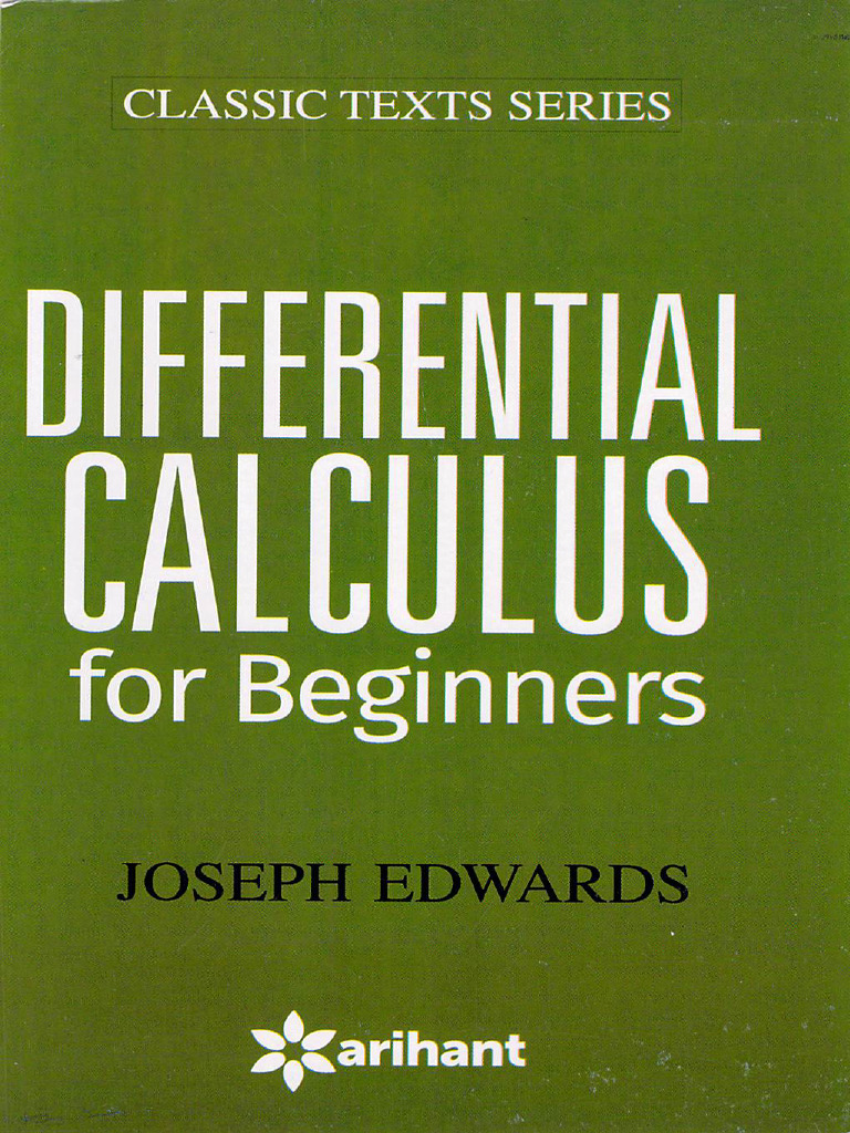 Differential Calculus For Beginners by Joseph Edwards | PDF | Variable ...