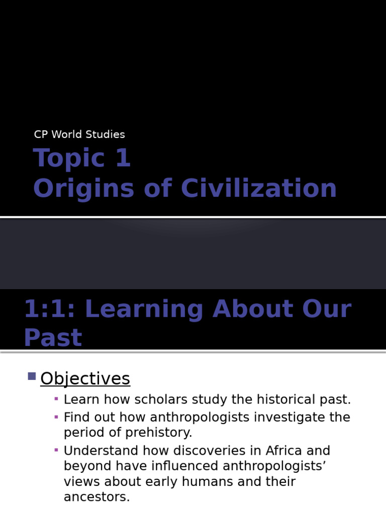 Topic 1-Prehistory Teacher | PDF | Paleolithic | Homo