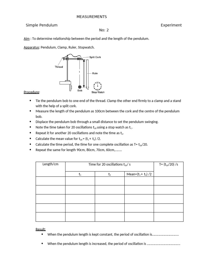 Simple Pendulum | PDF